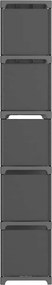 Výstavní police s 15 přihrádkami šedá 103x30x175,5 cm textil 322620
