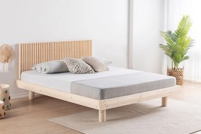 Přírodní dřevěná postel LUNA Hendrick, 160X200