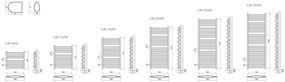 Regnis 3D Slza, Topné těleso 440x1205mm, 521W, bílá, L3D120/40/WHITE