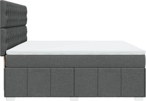 Box spring postel s matrací tmavě šedá 180x200 cm textil 3291755