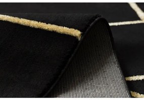 koberec EMERALD výhradní 1012 glamour, stylový geometrický černý / zl velikost 160x220 cm | krásné koberce cz
