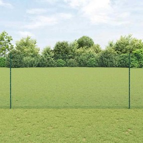 Svařovaná drátěná plotovina s tyčkami 10 x 1,4 m Zelená 3336453