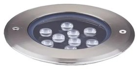 Ideal Lux- LED Nájezdové svítidlo FLOOR LED/12W/230V pr. 14 cm CRI 90 IP67 chrom
