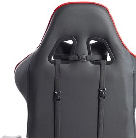 Herní židle k PC Sracer R3 s područkami nosnost 130 kg černá-červená