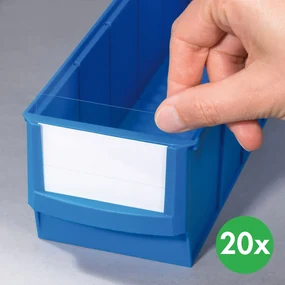 Allit Štítky pro popis plastových boxů ShelfBox, šířka 150 mm, 20 ks