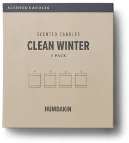 Vonné svíčky Clean Winter - set 4 ks Humdakin