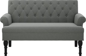 vidaXL Lavice s opěradlem 120 x 62 x 75,5 cm textil [372123] Barva: Tmavě šedá