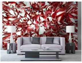 DIMEX | Vliesové fototapety na zeď Červený krystal MS-5-0281 | 375 x 250 cm| červená, bílá