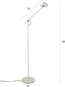 Světle zelená stojací lampa (výška 120 cm) Aero – White Label