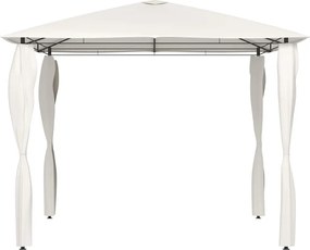 Altán s krytými sloupky 3 x 3 x 2,6 m krémový 160 g/m² 313605
