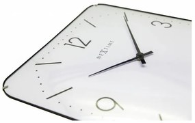 Designové nástěnné hodiny 3174 Nextime Square Dome 35cm