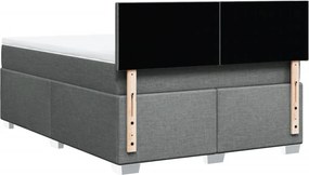 Box spring postel s matrací tmavě šedá 140x200 cm textil 3285905