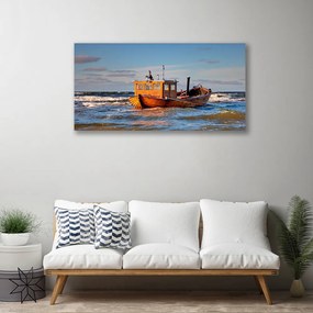Obraz na plátně Loďka Moře Krajina 100x50 cm