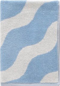 Bílý/světle modrý bavlněný ručník 50x70 cm Waves – Jotex