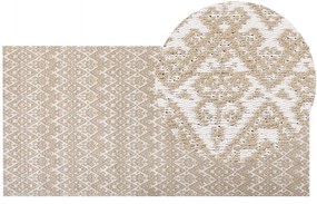 Jutový koberec 80 x 150 cm béžový ATIMA Beliani