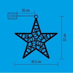 LED Dekorace do okna 20xLED/2xAA
