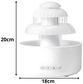 Verk Group Zvlhčovač vzduchu difuzér led lampa aromaterapie fontána bezdrátové