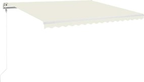 Automatická markýza LED a senzor větru 400x350 cm krémová 3068992