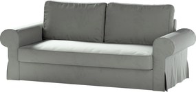 Potah na pohovku IKEA Backabro,  3-místná, rozkládací barva šedá látka lesklé, sametová