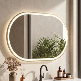 HOMCOM LED koupelnové zrcadlo 100 × 70 cm s Bluetooth