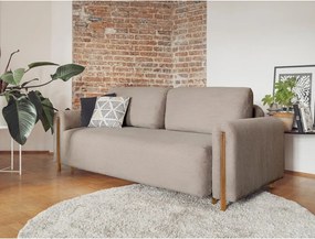 Světle hnědá manšestrová rozkládací/s úložným prostorem pohovka 244 cm Arcadova – ELTAP