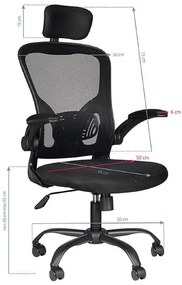 Kancelářská židle Max Comfort 73H - černá