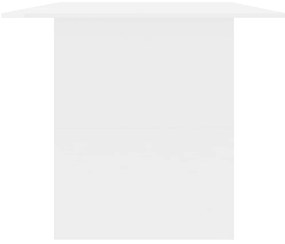 Jídelní stůl Tinnie - bílý s vysokým leskem - dřevotříska | 180x90x76 cm