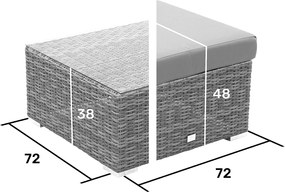 DEOKORK Ratanová variabilní sestava MALIBU  pro 2 osoby (béžovo-hnědá)