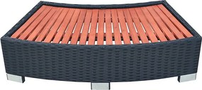 vidaXL Schůdek k vířivce polyratan 92 x 45 x 25 cm [42700] Barva: Černá