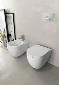 Isvea Isvea, INFINITY závěsná WC mísa, Rimless, 36,5x53cm, matná bílá, 10NF02005-2L