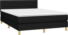 Box spring postel s matrací černá 140 x 190 cm textil 3140691