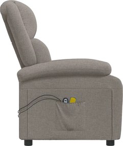 Elektrické masážní křeslo taupe textil 3098366