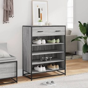 Botník šedý sonoma 75 x 38 x 97,5 cm kompozitní dřevo a kov 3300878