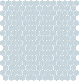 Hisbalit Skleněná mozaika modrá Mozaika 315B SATINATO hexagony 2,3x2,6 (33,33x33,33) cm - HEX315BLH