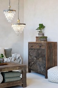 Hnědá antik dřevěná komoda z recyklovaného dřeva Grimaud - 90*41*100 cm