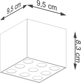 Stropní LED svítidlo SOLLUX OZZY černé 16W SL.1211