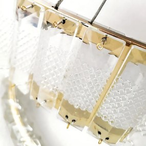 Toolight Toolight, LED závěsné svítidlo 60cm, 72W, 3500lm, APP1767-CP, zlatá, OSW-04343