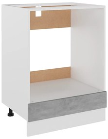 vidaXL Skříňka na troubu betonově šedá 60 x 46 x 81,5 cm dřevotříska