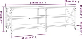 vidaXL TV skříňka 140 x 40 x 50 cm kompozitní dřevo [826727] Barva: dub sonoma