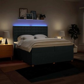 Box spring postel s matrací modrá 200x200 cm textil 3294483