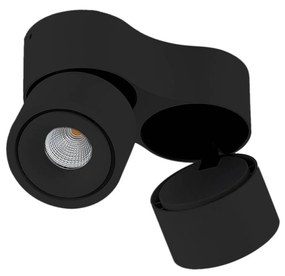 Arcchio LED stropní bodové svítidlo Rotari, 6,1 W, 2 světla, černé