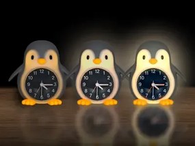 MegaLight Noční světlo s budíkem POPPY PENGUIN