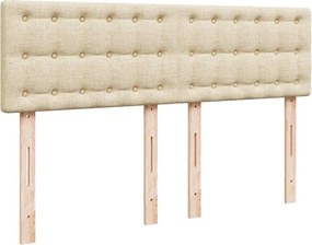 Box spring postel s matrací krémová 160x200 cm textil 3287526