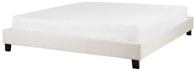 Čalouněná postel 180 x 200 cm světle béžová ROANNE Beliani