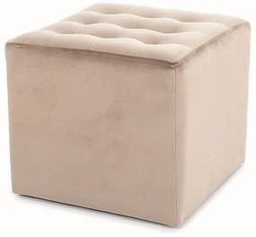 Taburet Lori Velvet, světle hnědá