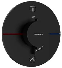 Hansgrohe ShowerSelect Comfort - Termostatická baterie pod omítku, pro 2 spotřebiče, matná černá 15554670