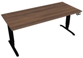 Elektr. nastavitelný stůl 180x80 s pamětí - HOBIS MOTION MS 3M 1800 Dekor stolové desky: ořech, Barva kovové podnože: černá