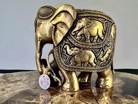 Kovová soška indického slona 17 cm