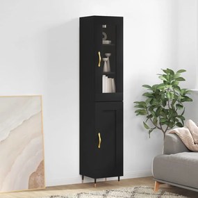 Skříň highboard černá 34,5 x 34 x 180 cm kompozitní dřevo - Default Title