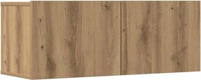 Sada 7 kusů nástěnné TV skříňka dub artisan kompozitní dřevo 3329014